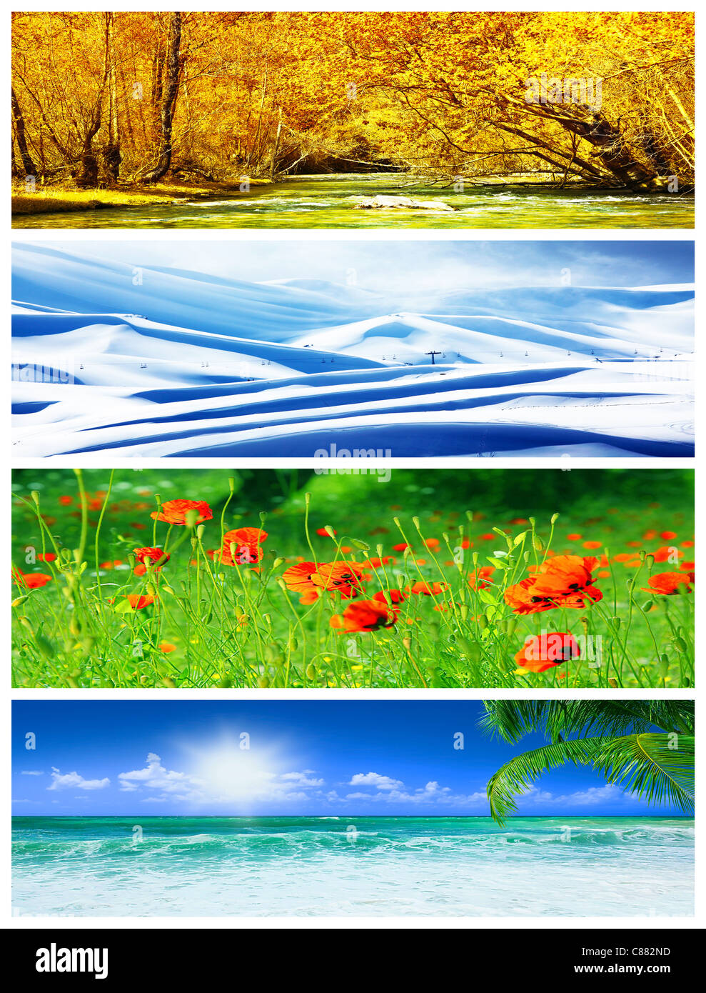 Collage beautiful nature landscapes hi-res stock photography and images ...