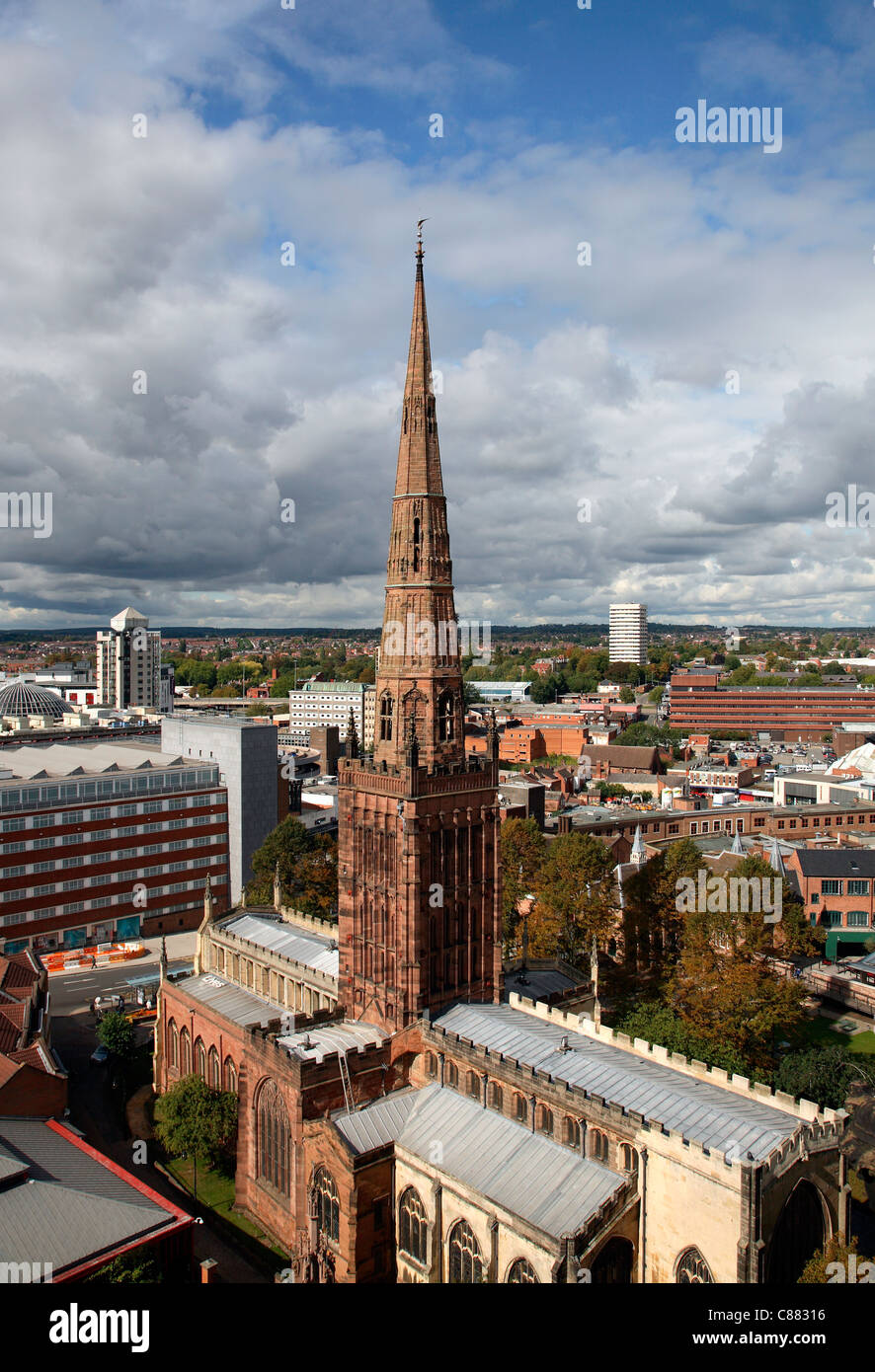 Holy Trinity Church Coventry - seen from tower of cathedral Stock Photo ...