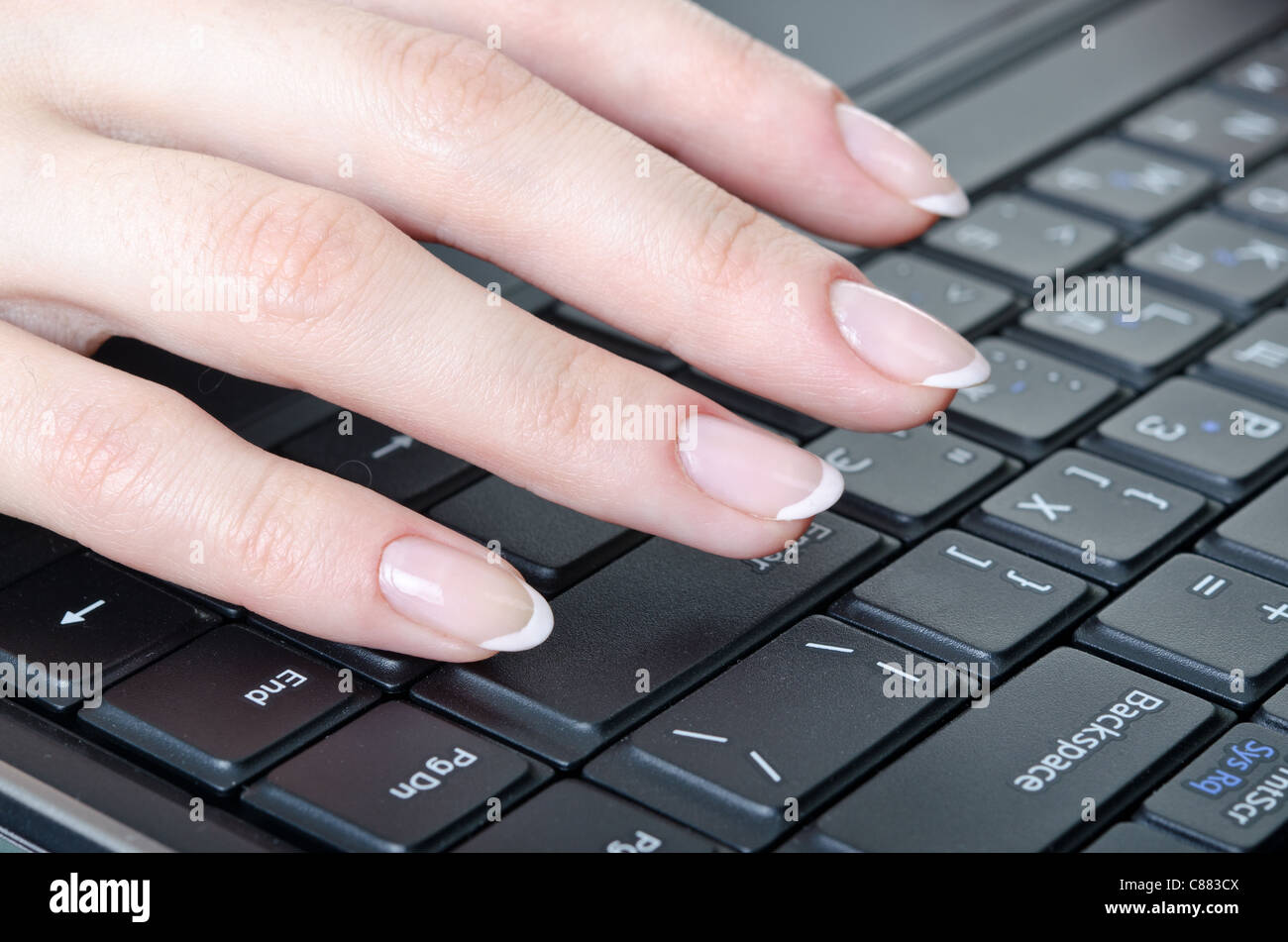 Fingers over keyboard hi-res stock photography and images - Alamy