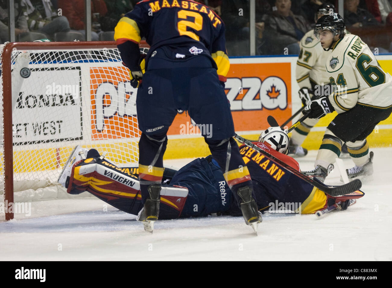 London Ontario, Canada - October 14, 2011. London Knight forward Ryan ...