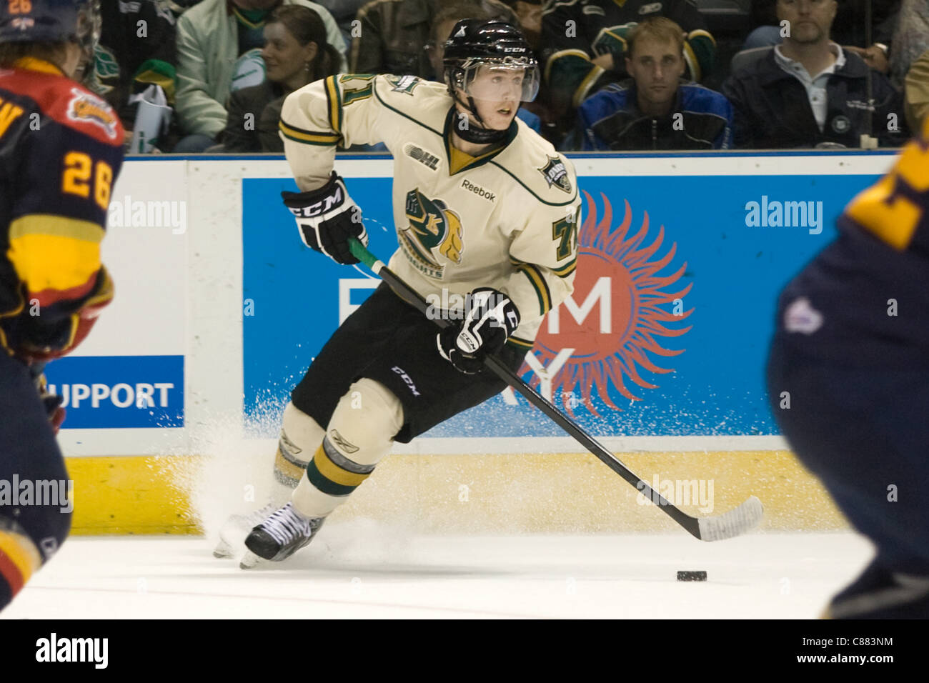 London Ontario, Canada - October 14, 2011. Chris Tierney of the London ...