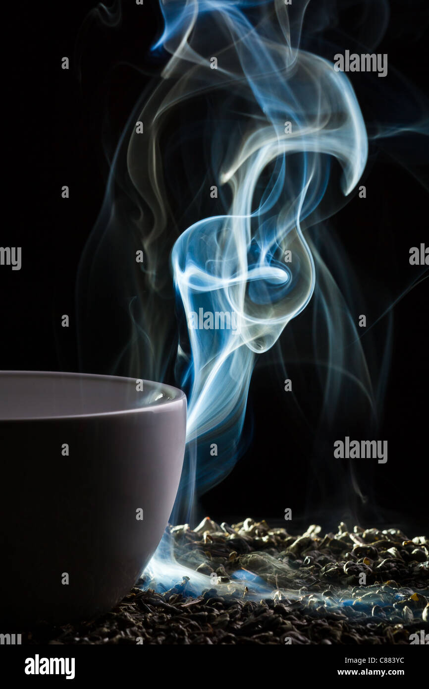Smell of good tea from a cup Stock Photo - Alamy