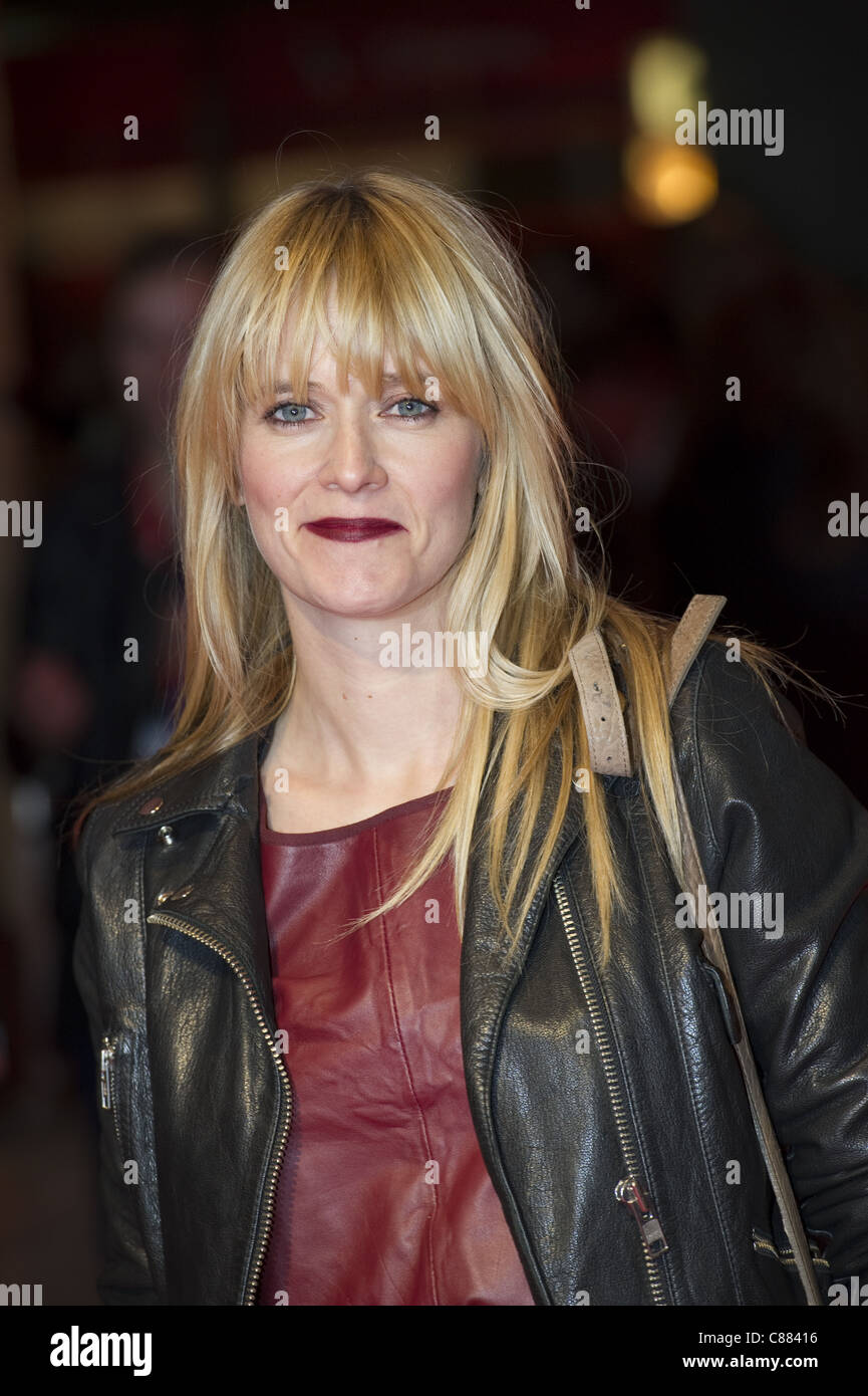 TV presenter Edith Bowman at the 55th BFI Film Festival walking the red ...