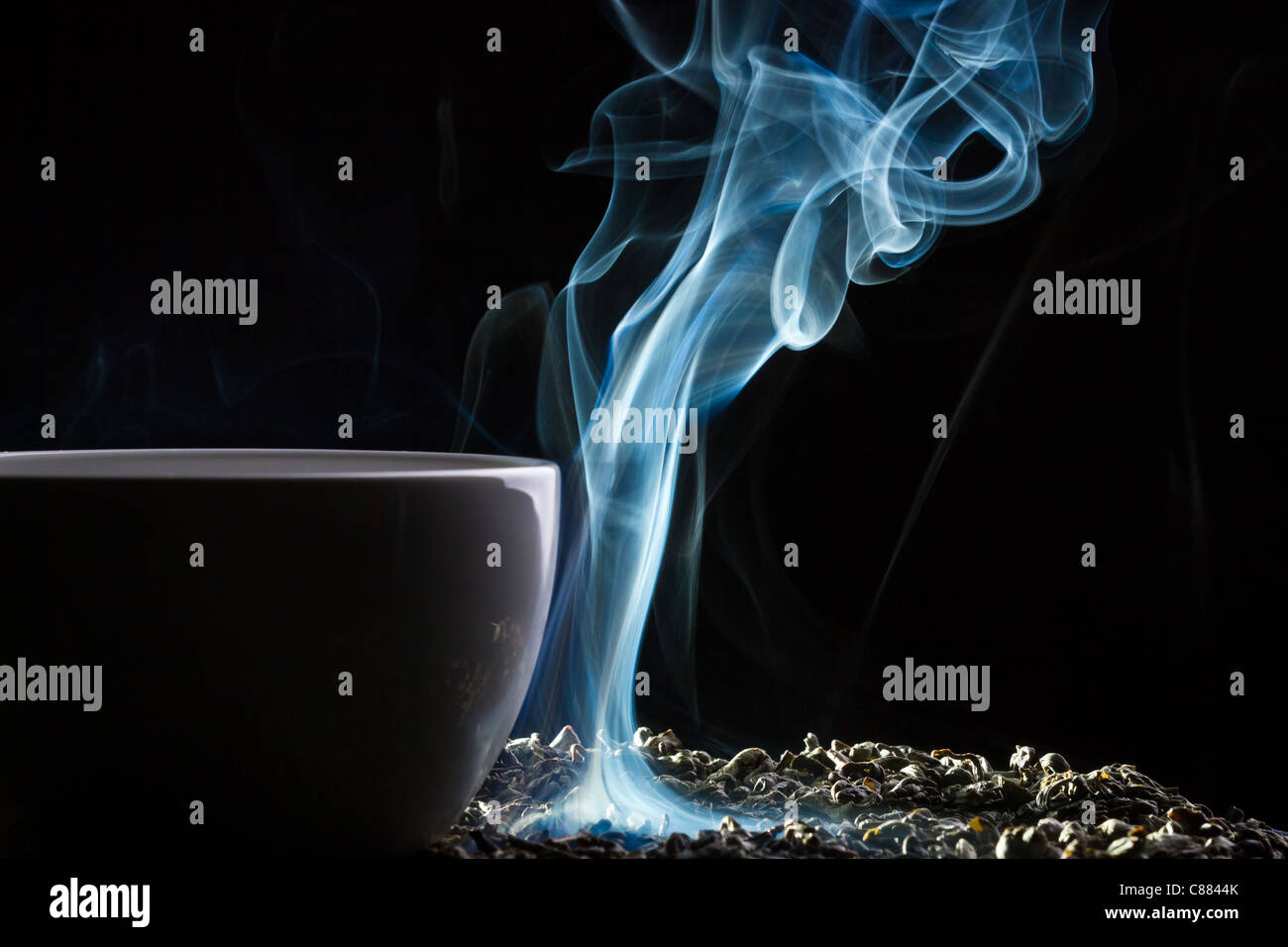 White smoke and roasted tea Stock Photo - Alamy