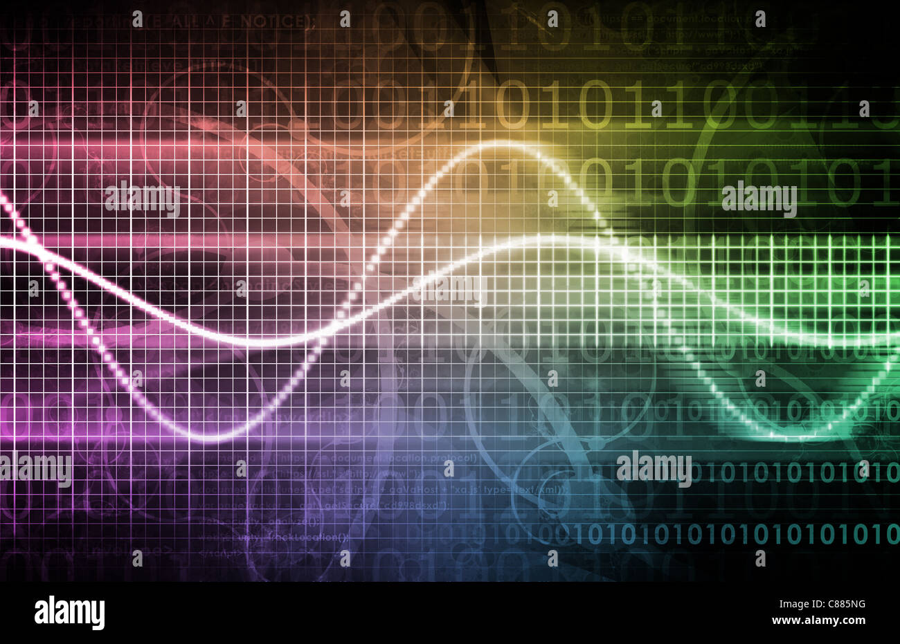 Media Communication on the Internet with Data Art Stock Photo - Alamy