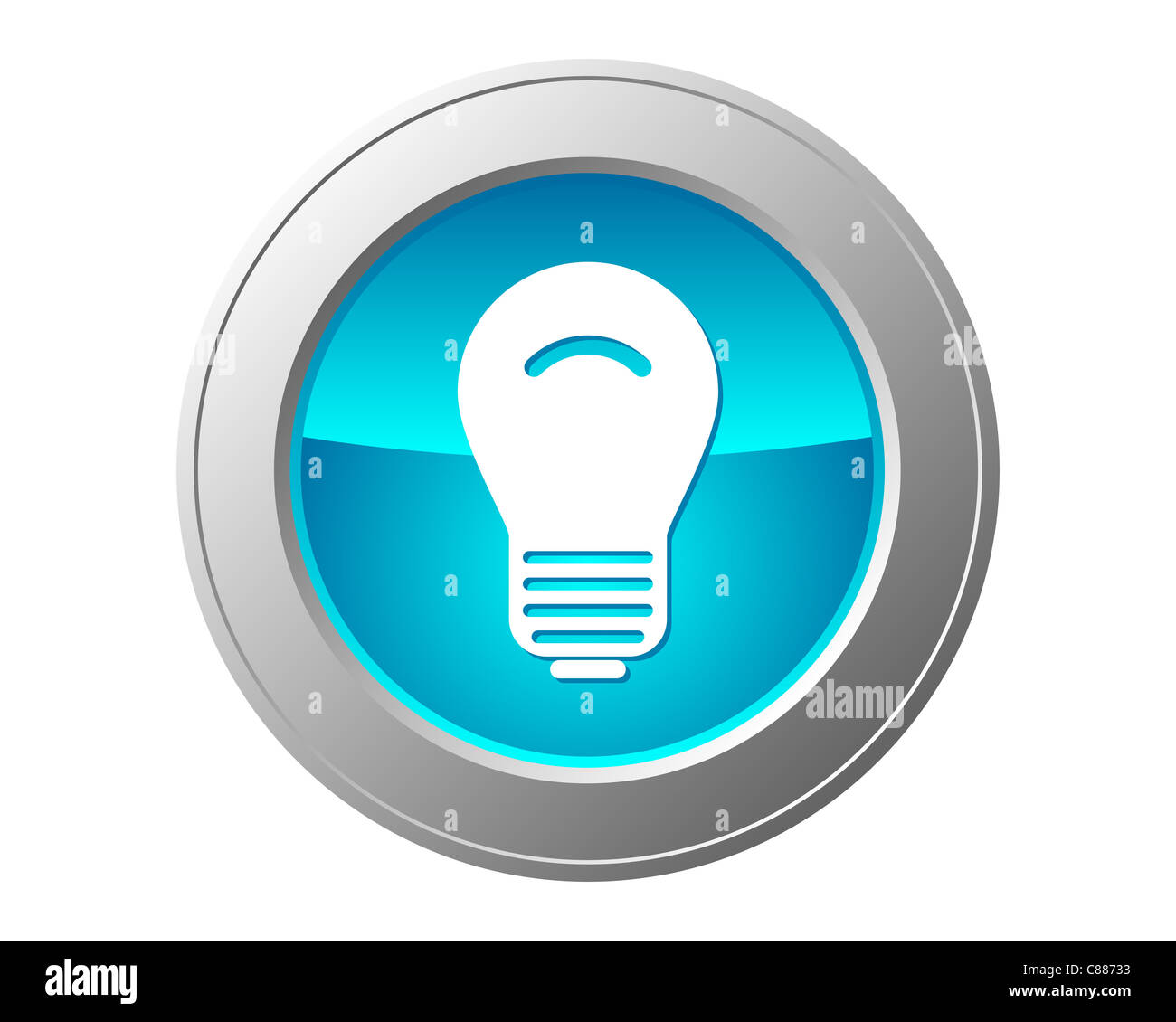 Light bulb button Stock Photo - Alamy