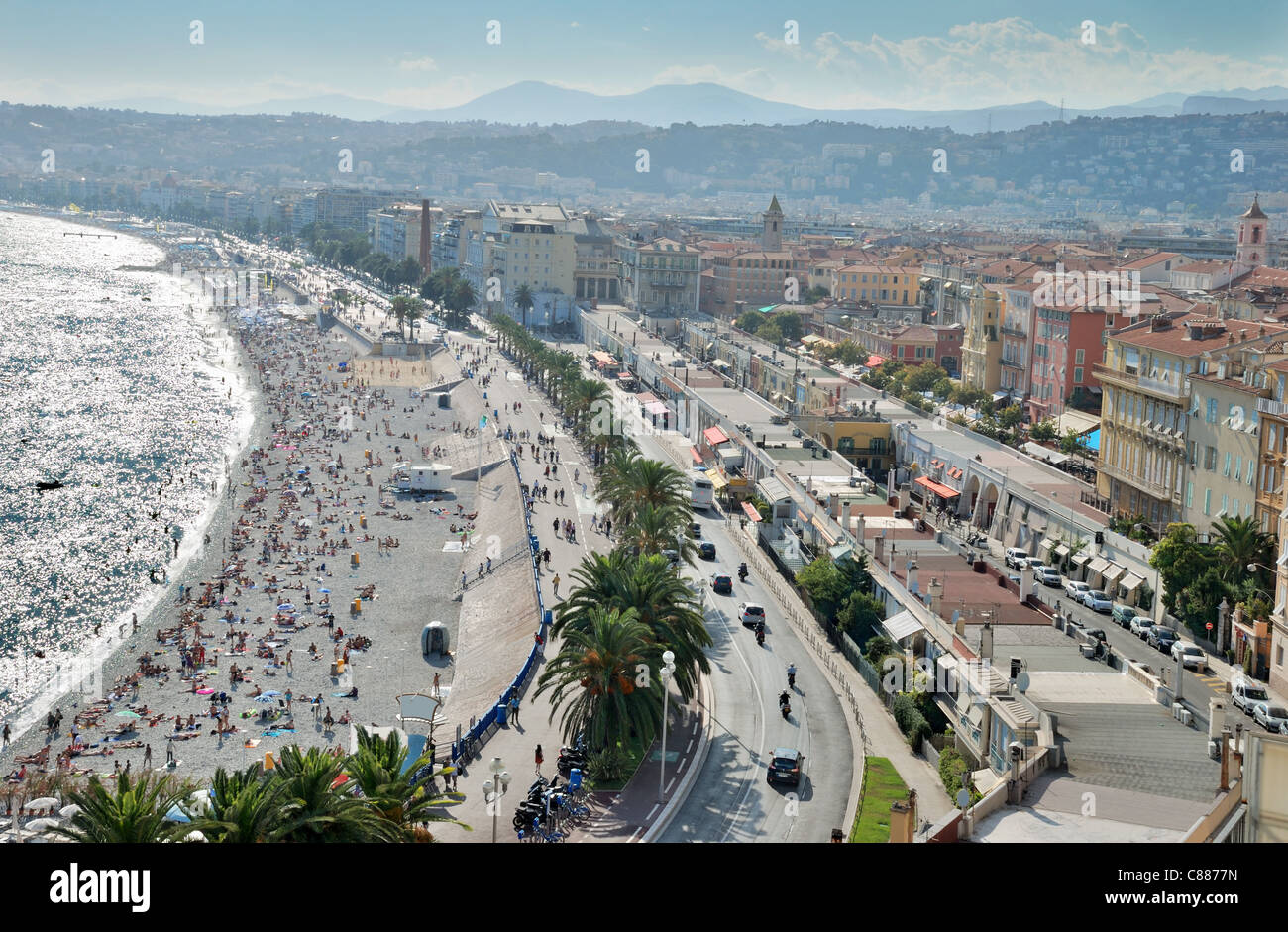 Seafront and the English Promenade in Nice, France Stock Photo - Alamy