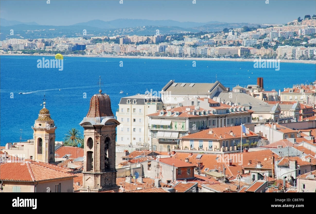 Mediterranean sea beach nice france seashore shore hi-res stock ...