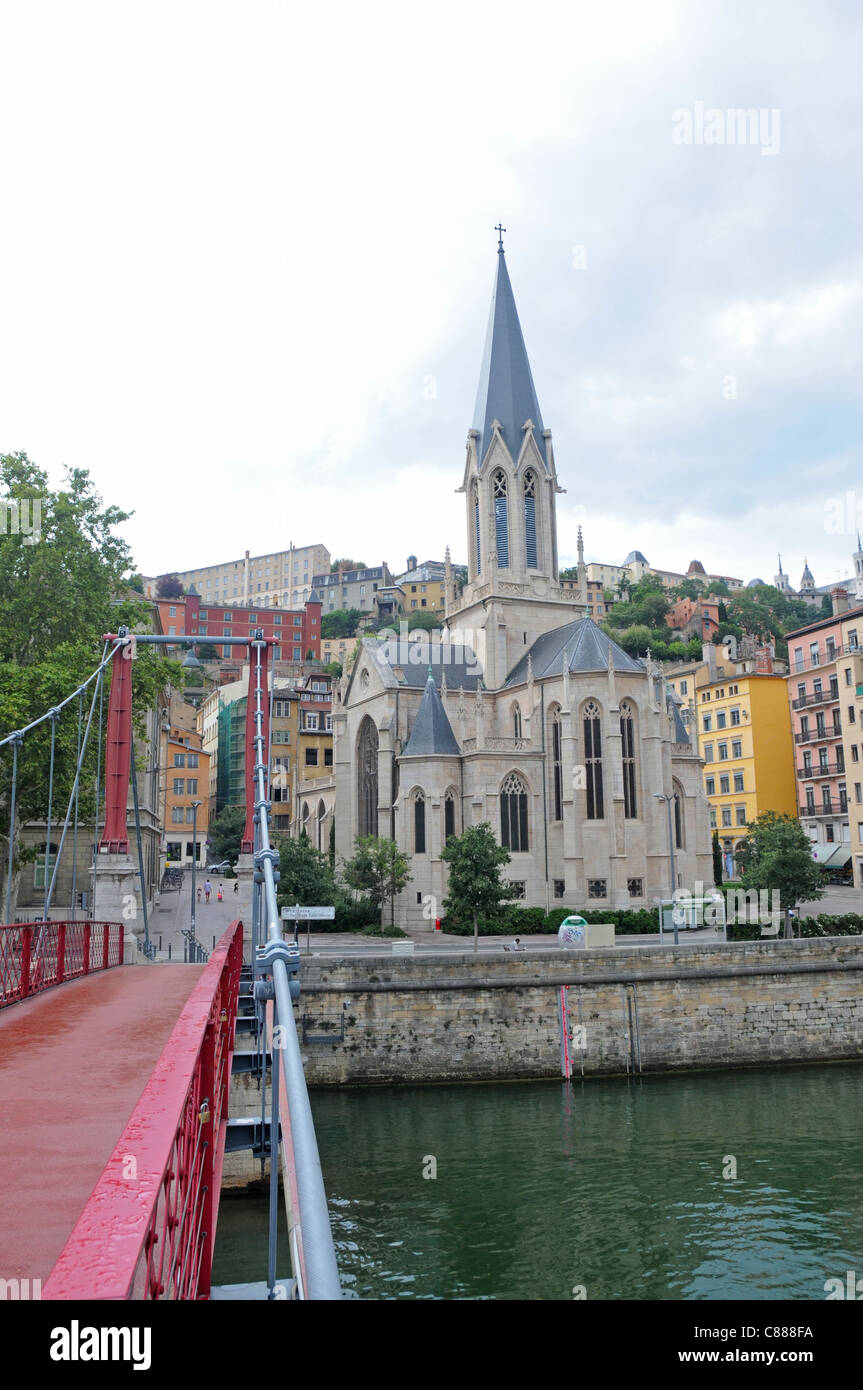 Eglise Saint-Georges (Church of St. George) in Lyon city, France Stock ...
