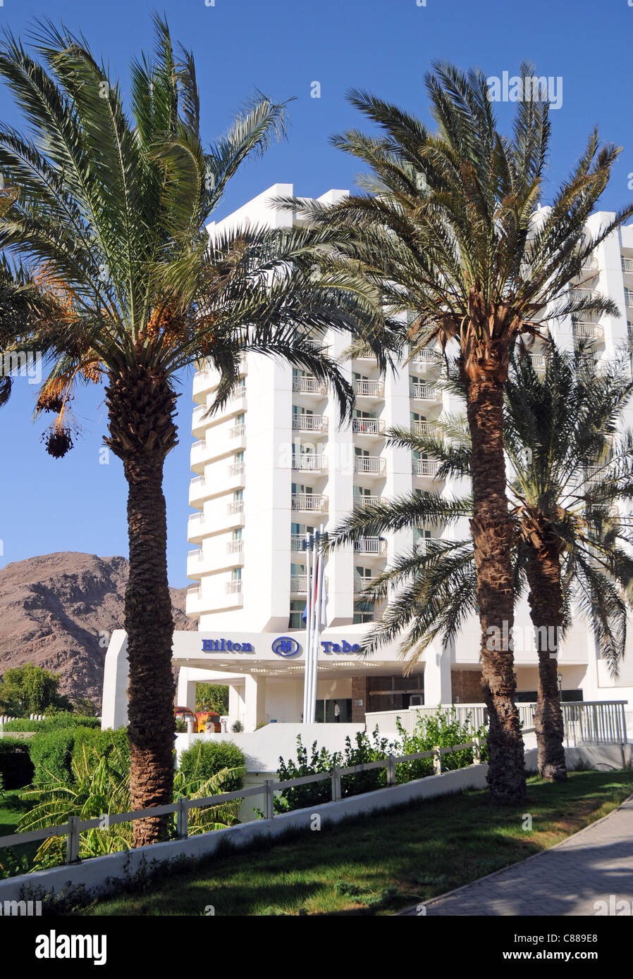 Hotel Hilton located near egyptian - israeli border in Taba, Egypt ...