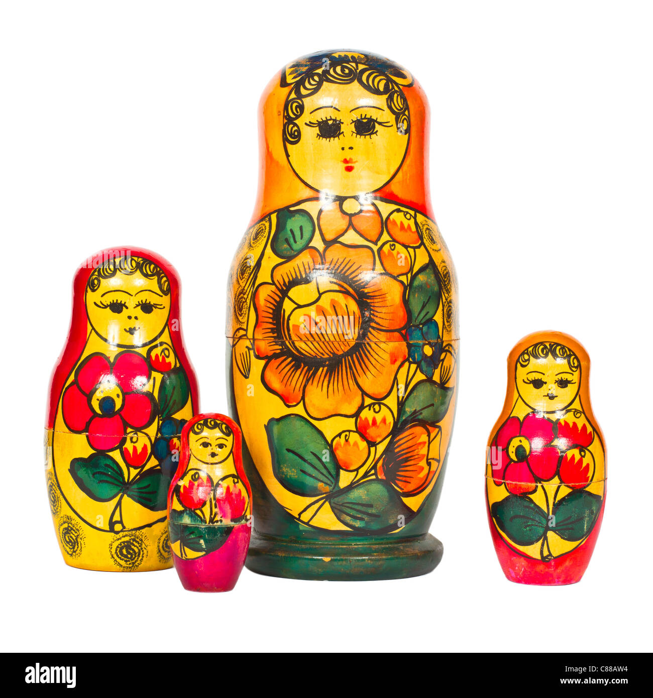 Matryoshka on a white background Stock Photo - Alamy