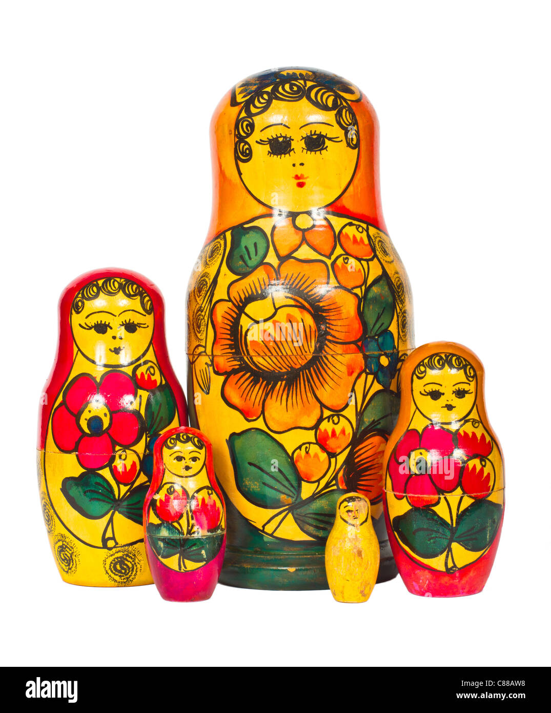 Matryoshka on a white background Stock Photo - Alamy