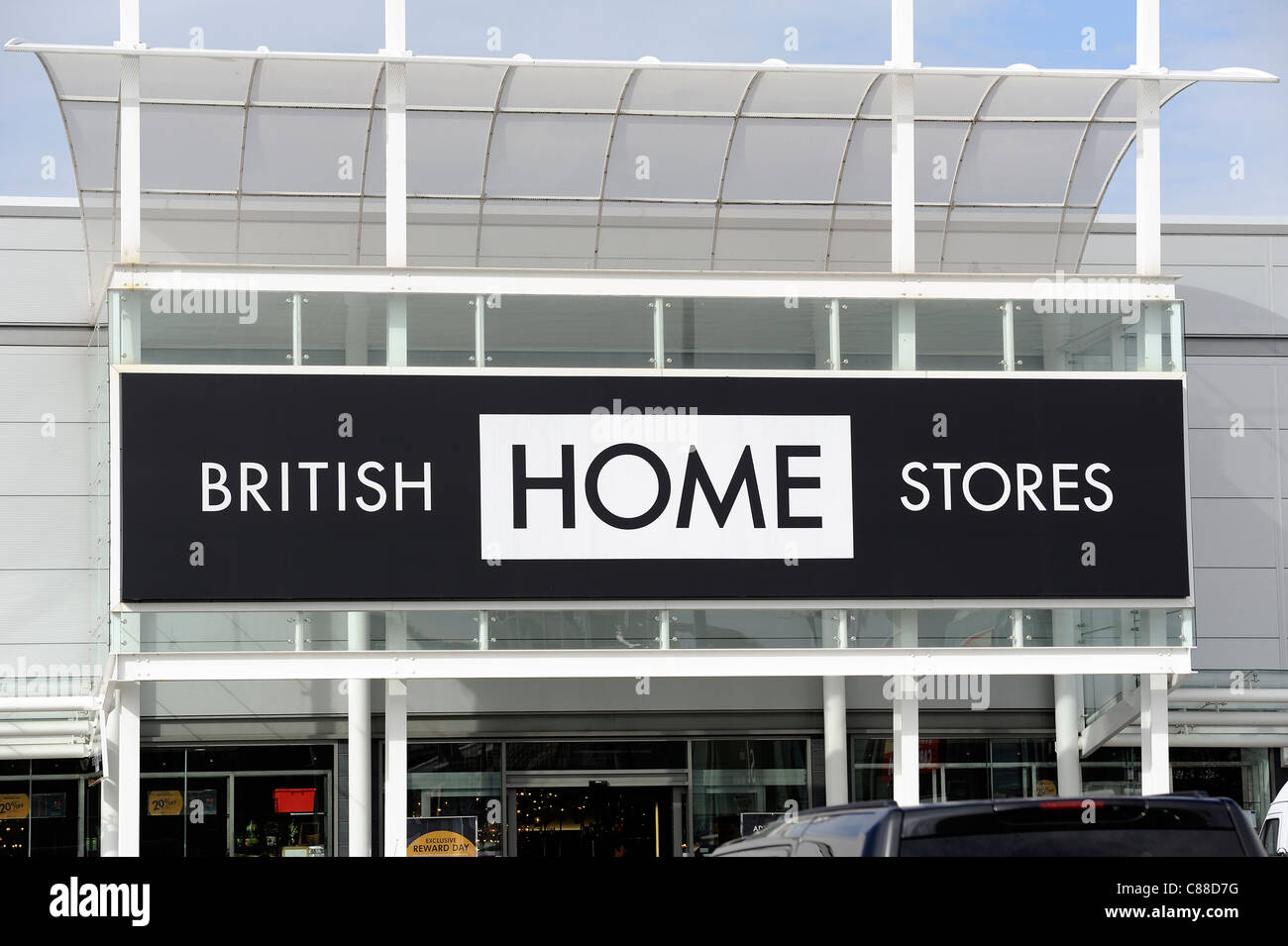 british home stores retailer trading logo england uk Stock Photo - Alamy