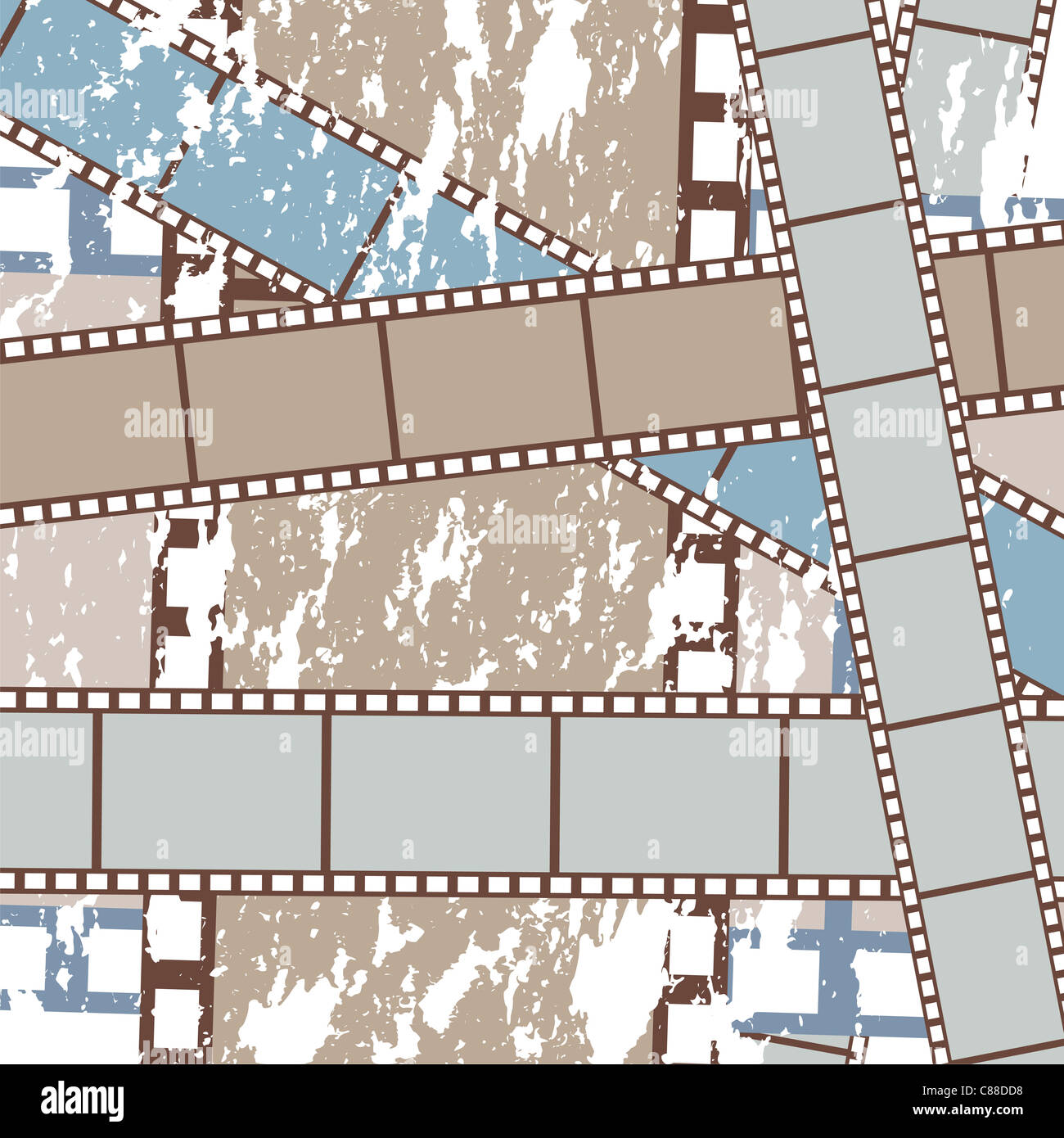 Grunge film strips background. Abstract illustration Stock Photo - Alamy