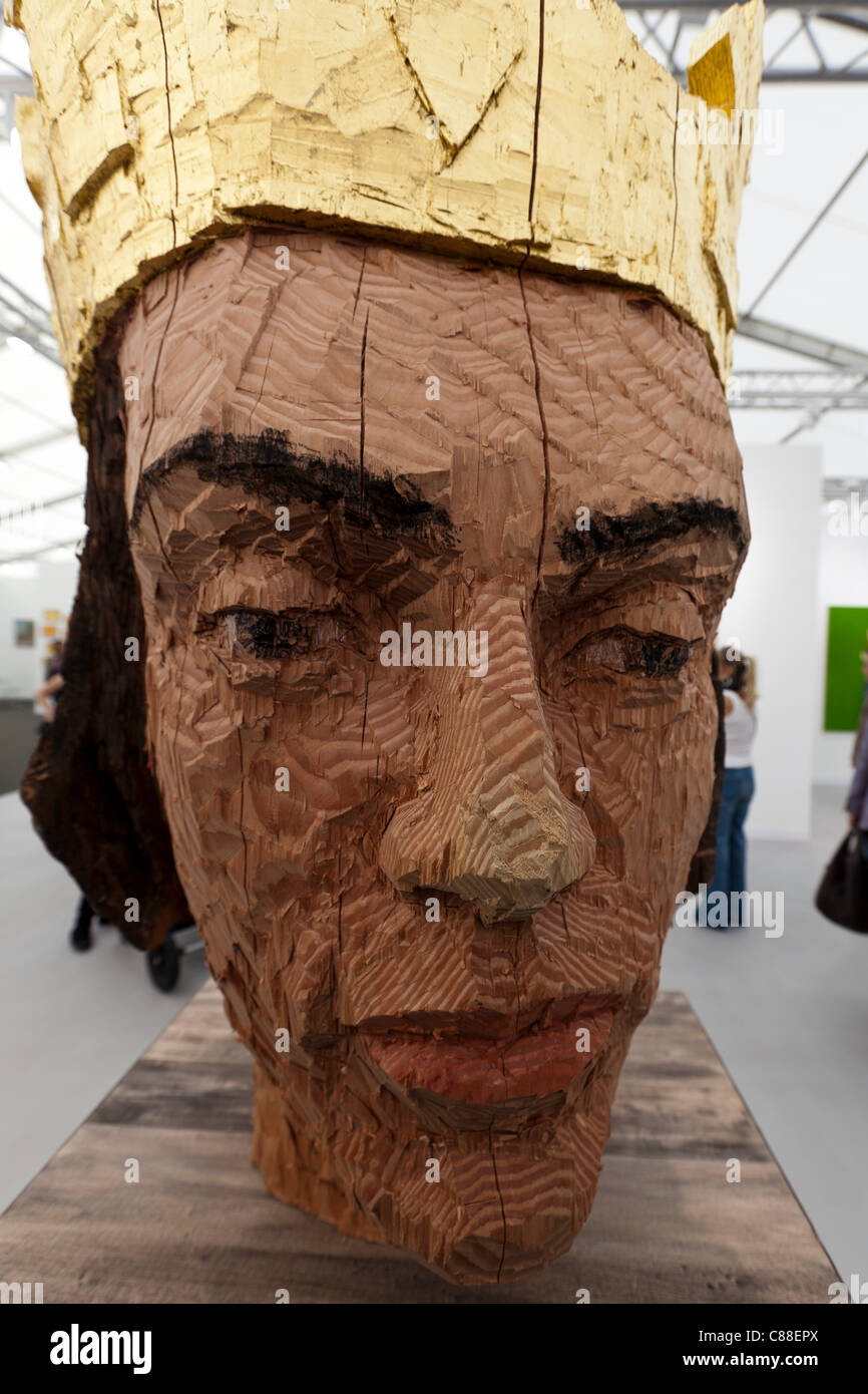 Stephan Balkenhol sculpture König at the Frieze Art Fair 2011, Regent's ...