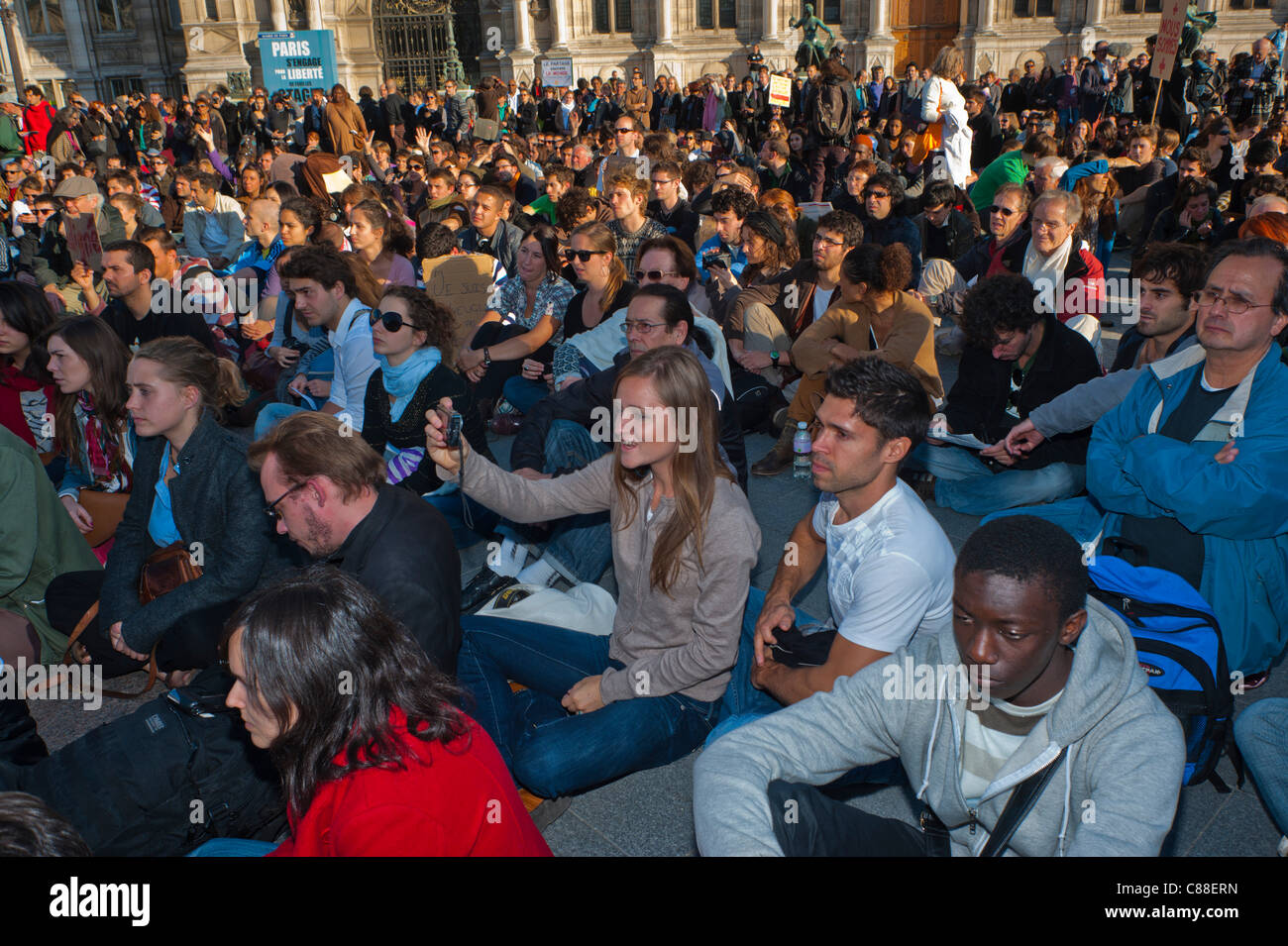 Down with capitalism protestor hi-res stock photography and images - Alamy