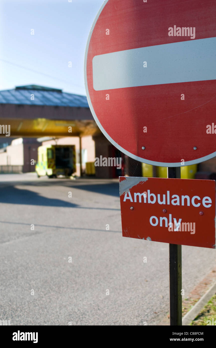 an 'ambulance only sign', UK Stock Photo - Alamy