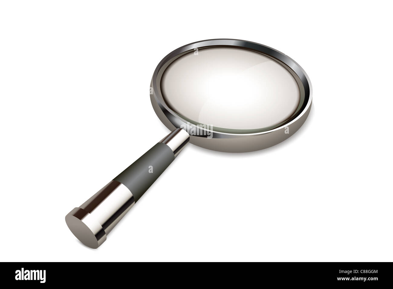 illustration of vector magnifying glass on an isolated background Stock ...