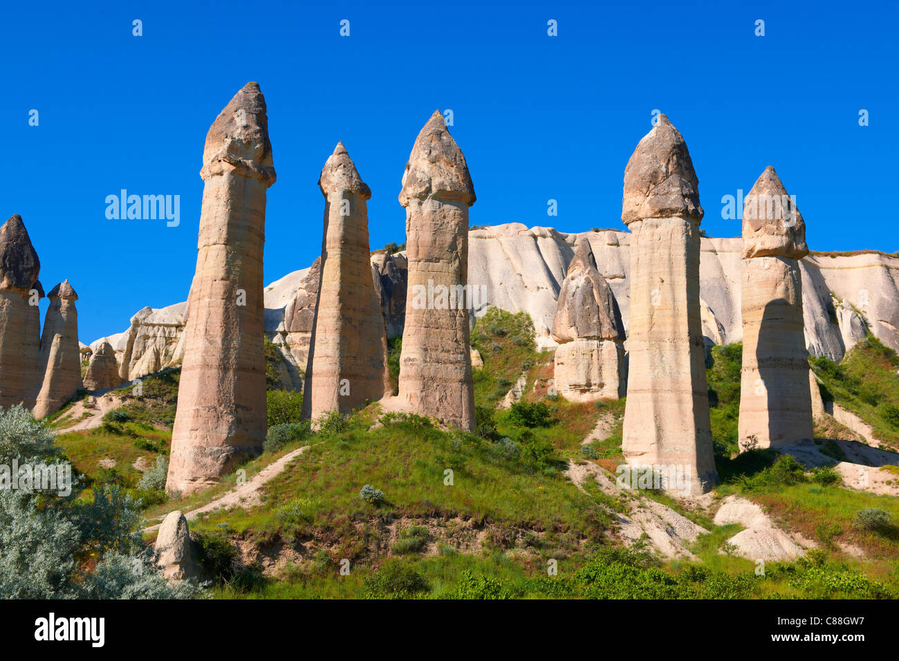 The Fairy Chimneys of Love Valley - Cappadocia Turkey Stock Photo - Alamy