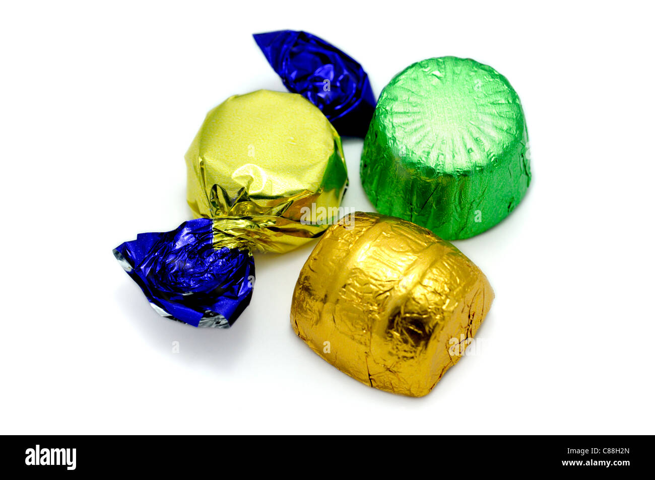 Wrapped sweets white background hi-res stock photography and images - Alamy