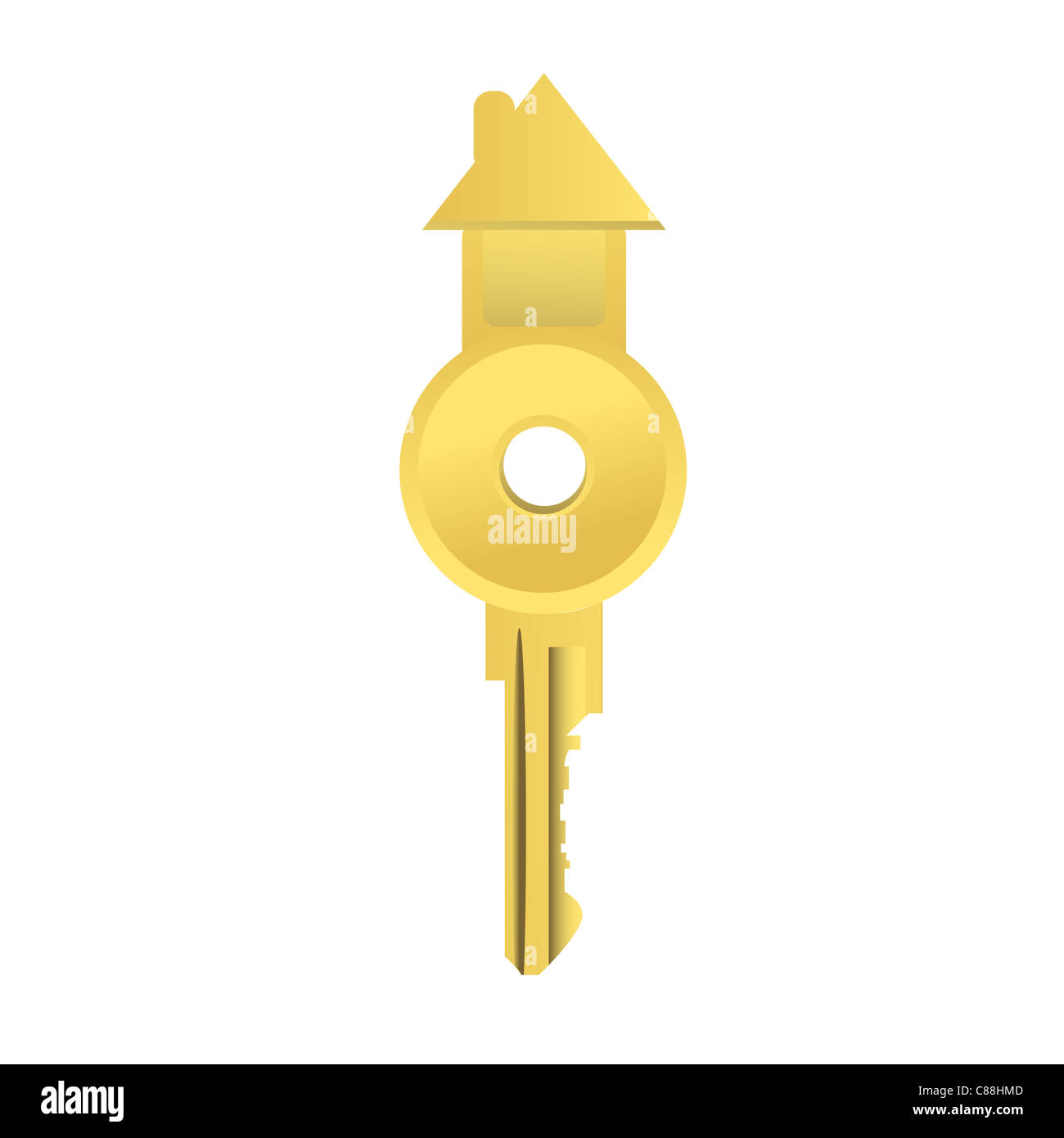 illustration of vector house key on white background Stock Photo - Alamy