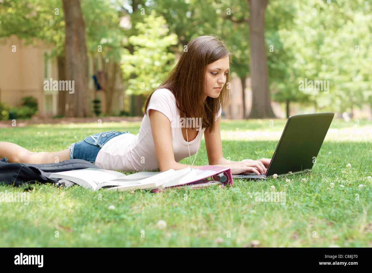 an attractive young student ready for class Stock Photo - Alamy