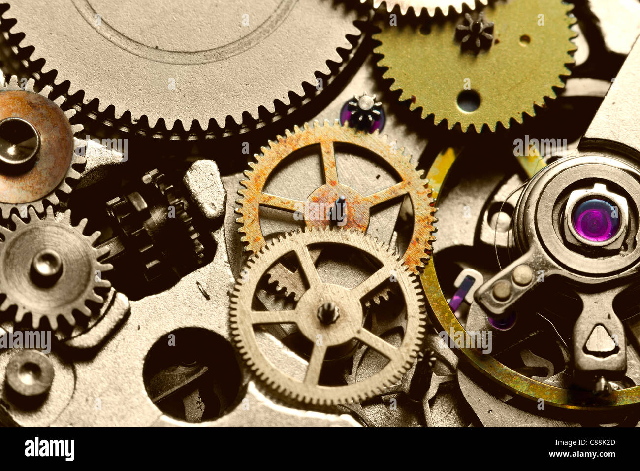 COMPLEX MECHANISM INSIDE OF A WRISTWATCH 3 1 LIFE SIZE MACRO Stock ...