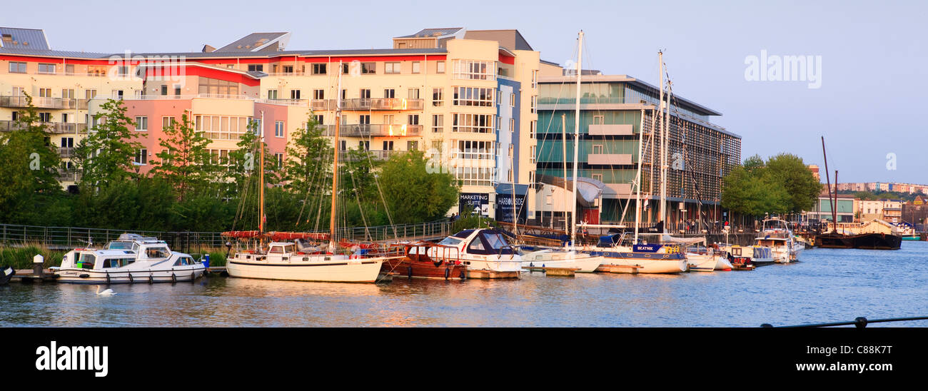 Bristol Harbour Waterfront and modern developments Bristol Avon England ...