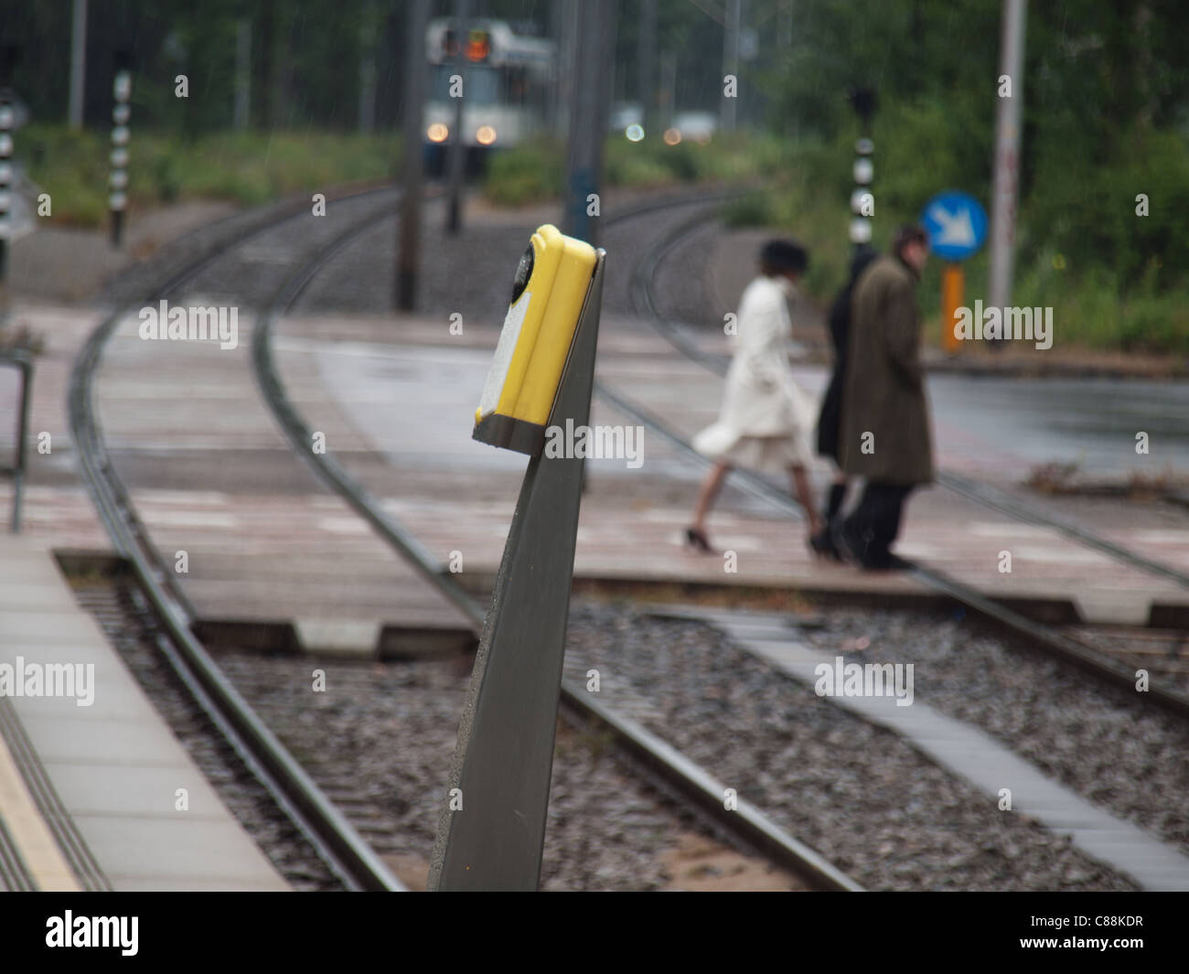 Tramway crossing hi-res stock photography and images - Alamy