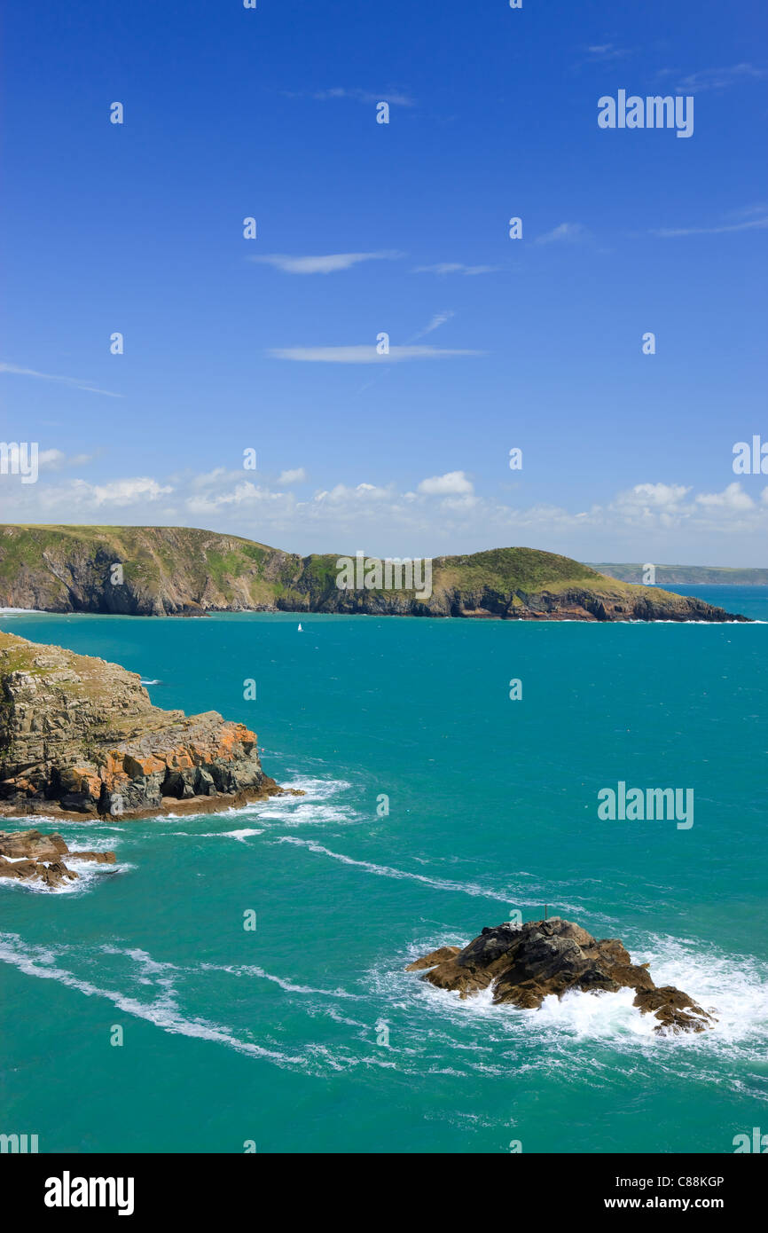 Looking to Penrhyn Solva St Brides Bay Pembrokeshire Wales Stock Photo ...