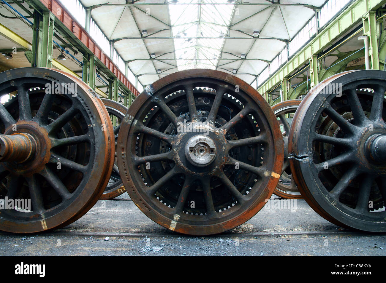 train wheel in repair an industrial plant Stock Photo - Alamy