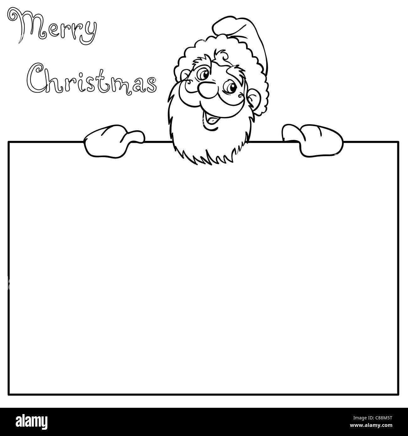 Happy santa claus looking Black and White Stock Photos & Images - Alamy