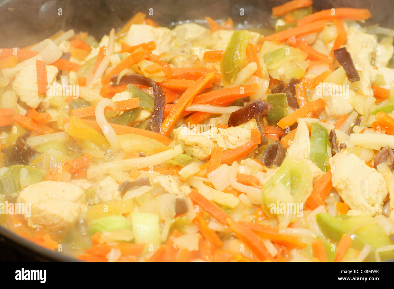 rice on plate, Chinese food, Vegetables, table Stock Photo - Alamy