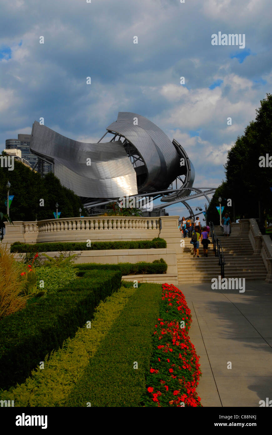 Jay Pritzker Pavilion in Chicago, Illinois. Millennium Park Stock Photo ...