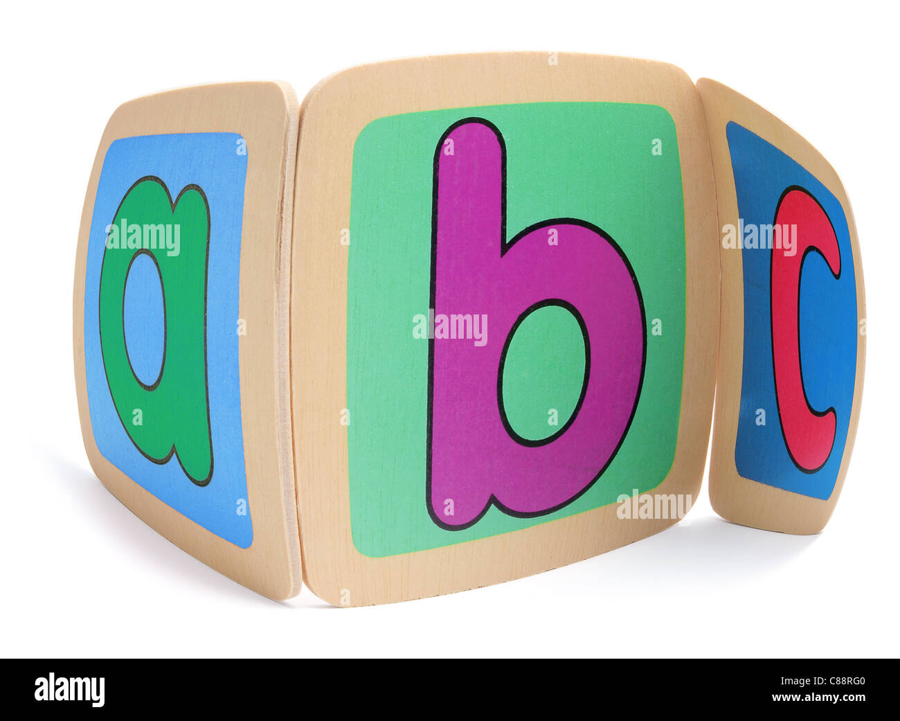 Wooden ABC Pieces Stock Photo - Alamy