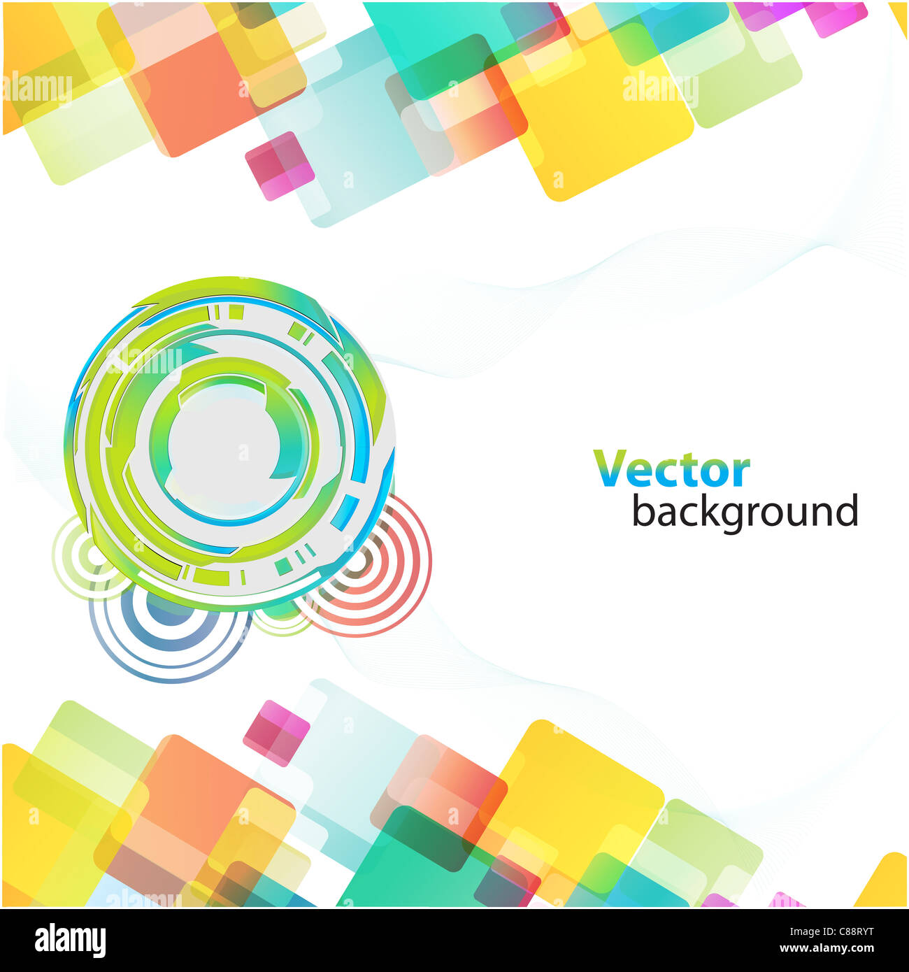 illustration of abstract background with colorful shapes Stock Photo ...