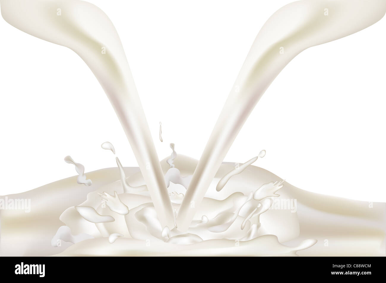 illustration of vector milk splash on isolated background Stock Photo ...