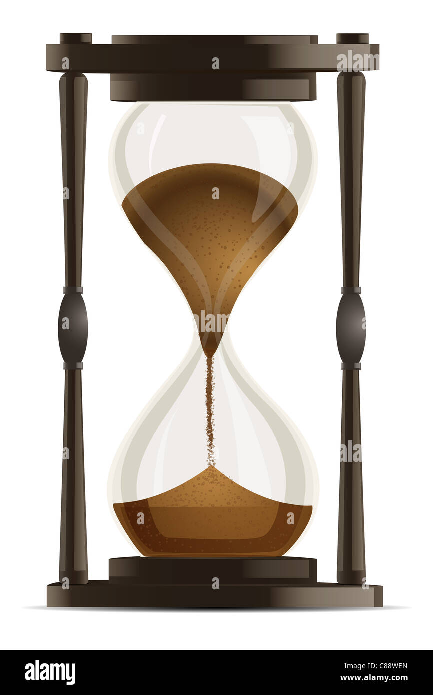 illustration of vector sand watch on an isolated background Stock Photo ...