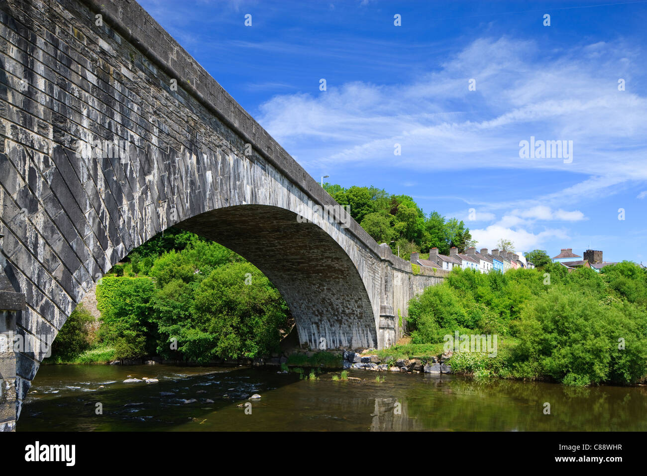 Bridge over the River Towy Llandeilo Carmarthenshire Wales Stock Photo ...