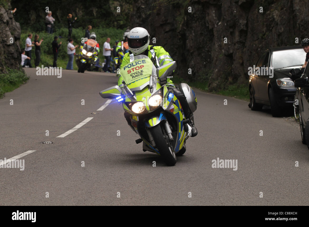 Police motorcycle lights hi-res stock photography and images - Alamy