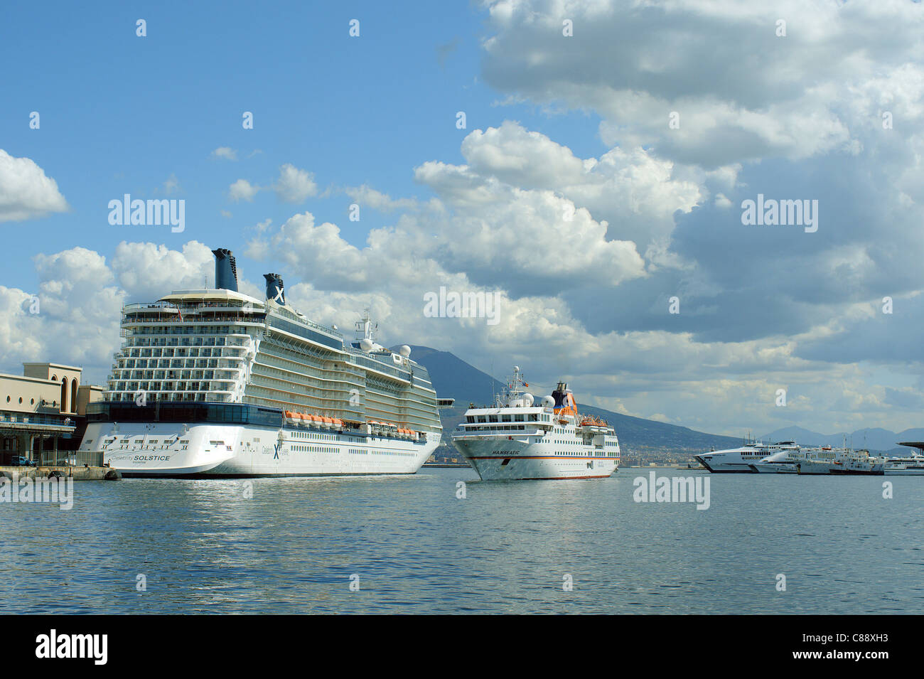 Ships in the Port of Naples Stock Photo - Alamy