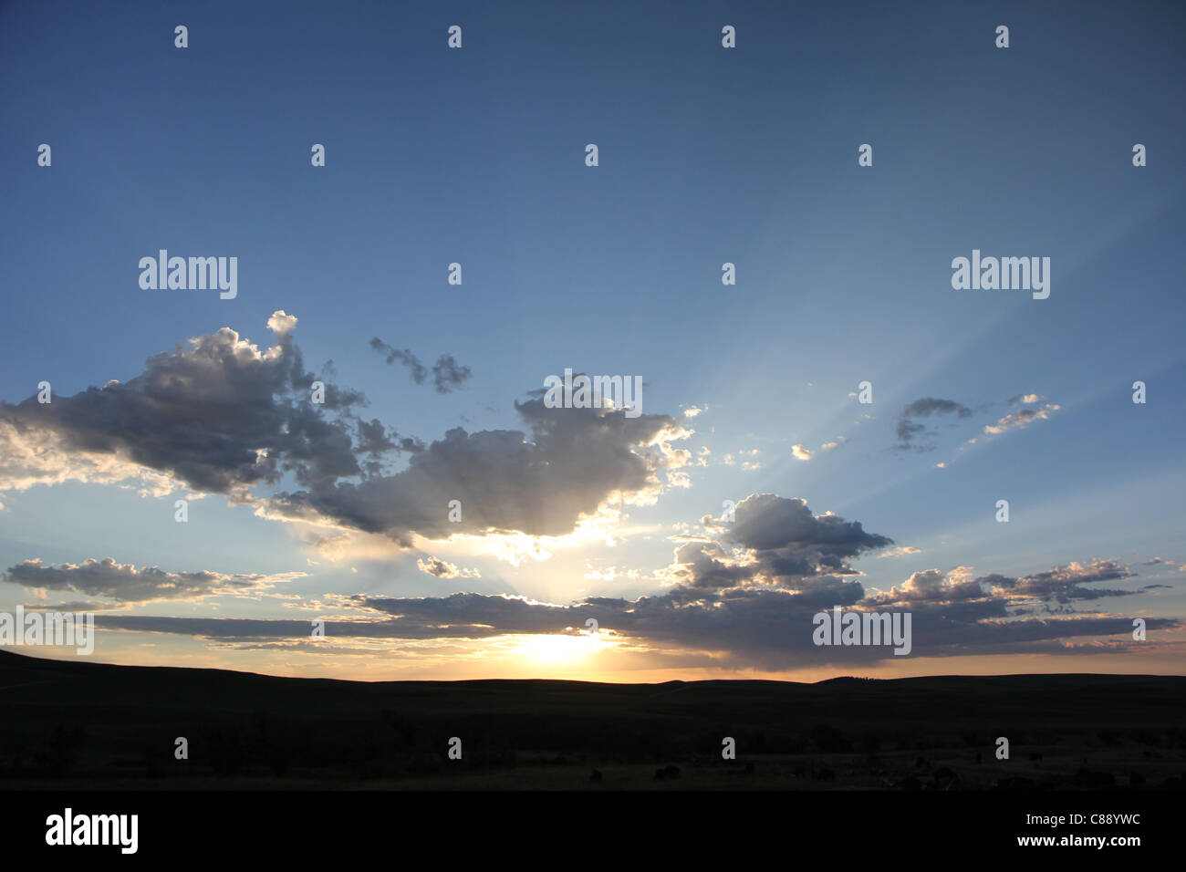 Cumulus clouds over prairie hi-res stock photography and images - Alamy
