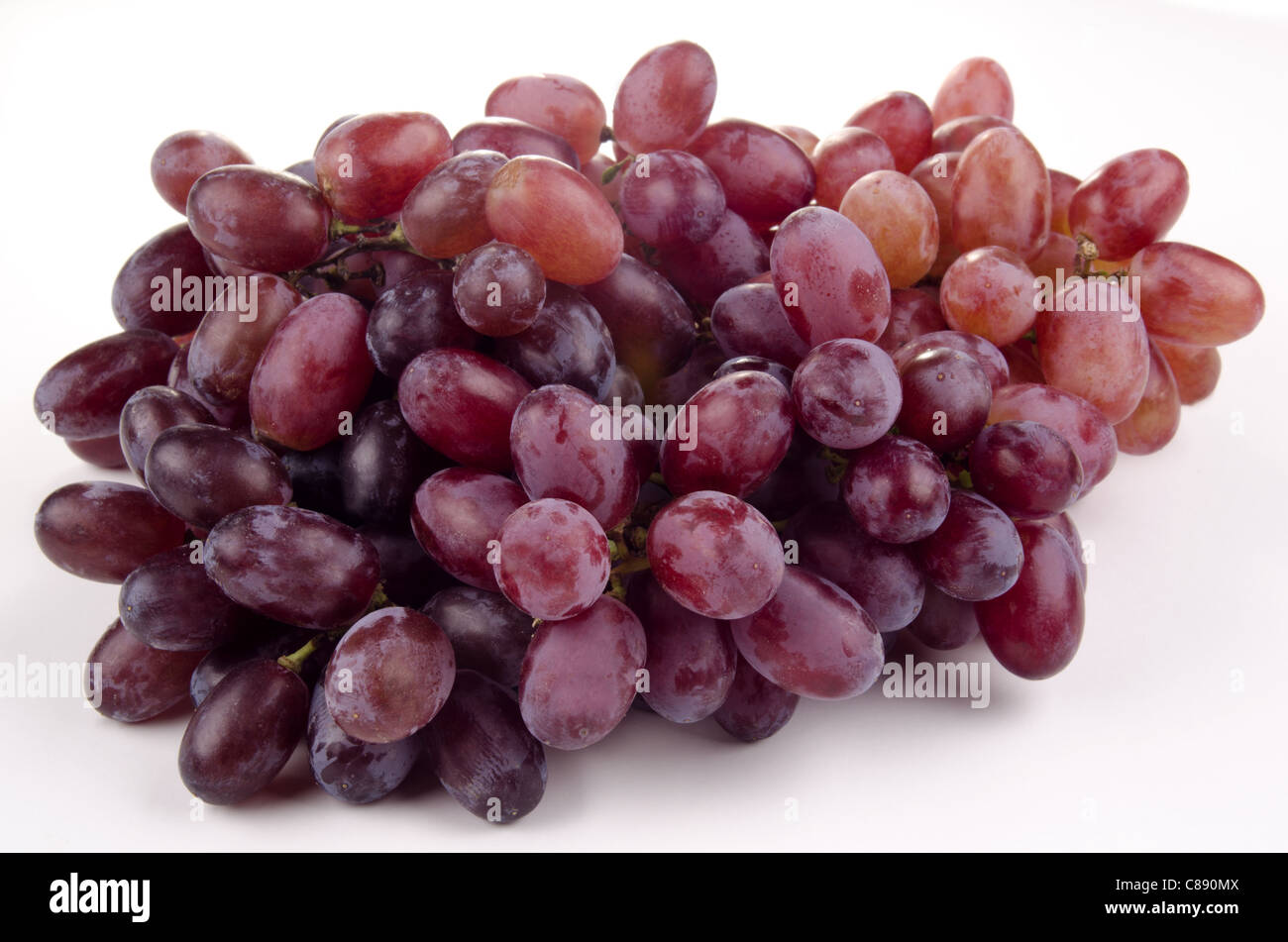 freshly picked red grapes from the vine yard Stock Photo - Alamy