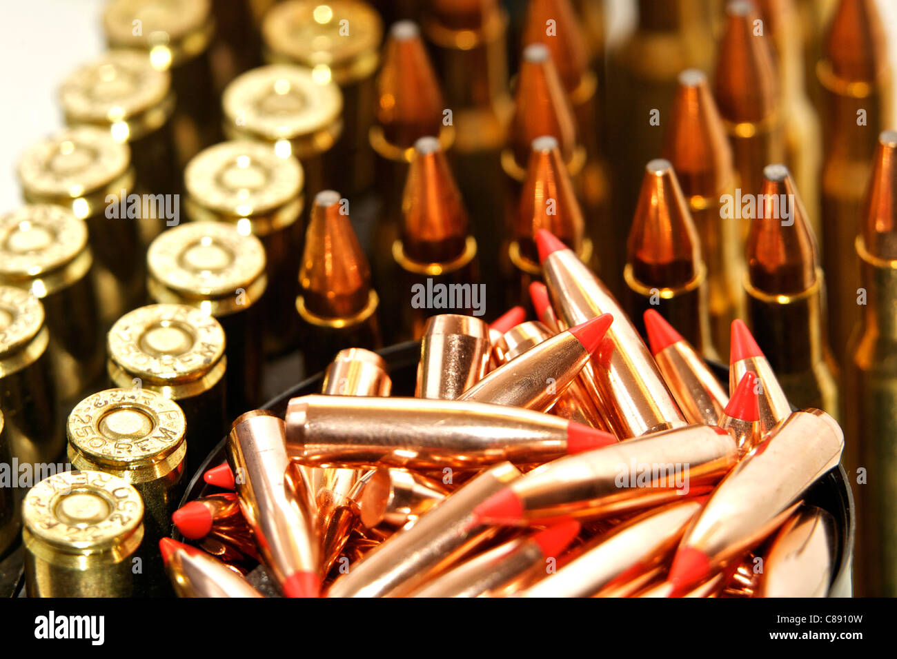 Hunting Rifle Bullets Stock Photo - Alamy