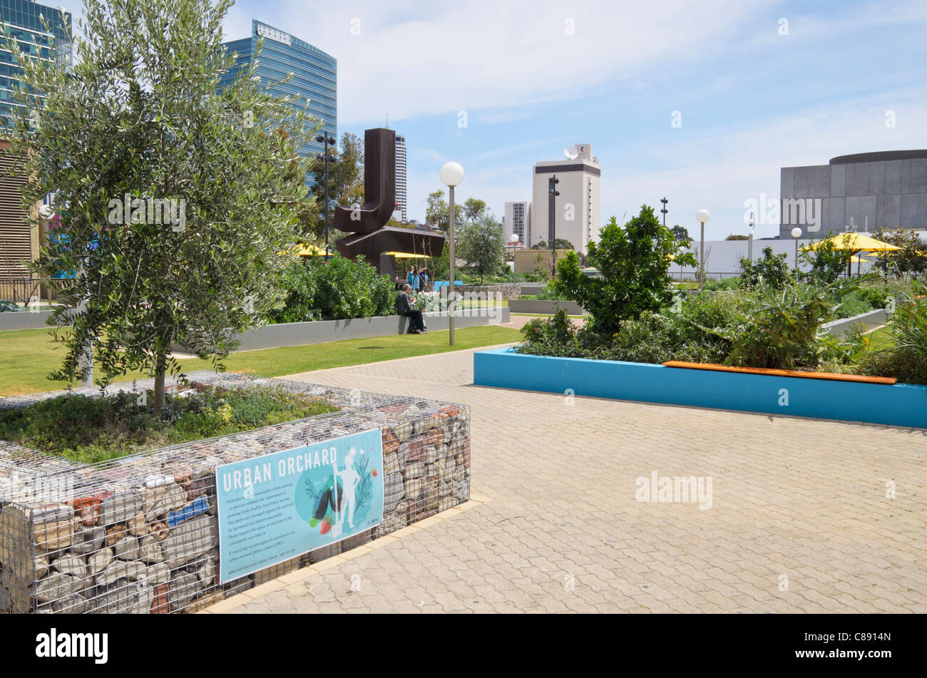 Perth urban orchard community garden in the central Perth Cultural ...