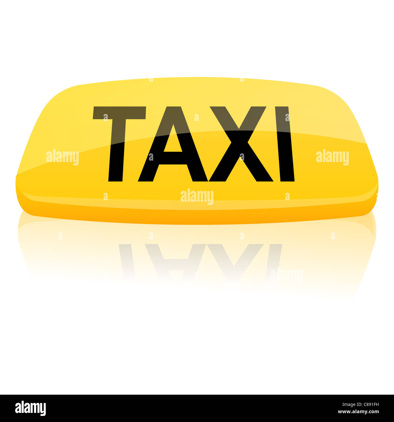 illustration of taxi sign on isolated background Stock Photo - Alamy