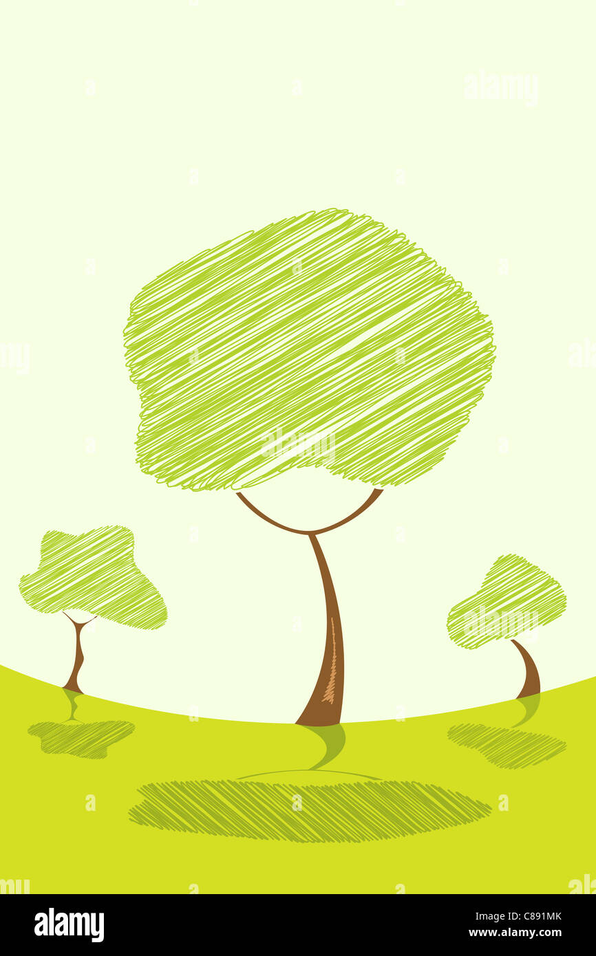 illustration of abstract vector tree Stock Photo - Alamy