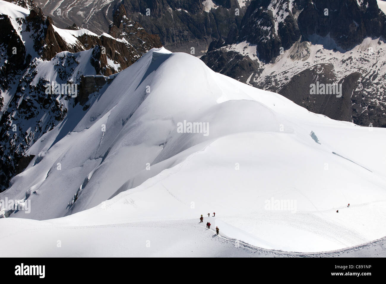 Chamonix: Aguille du Midi: Mont Blanc Massif Stock Photo - Alamy