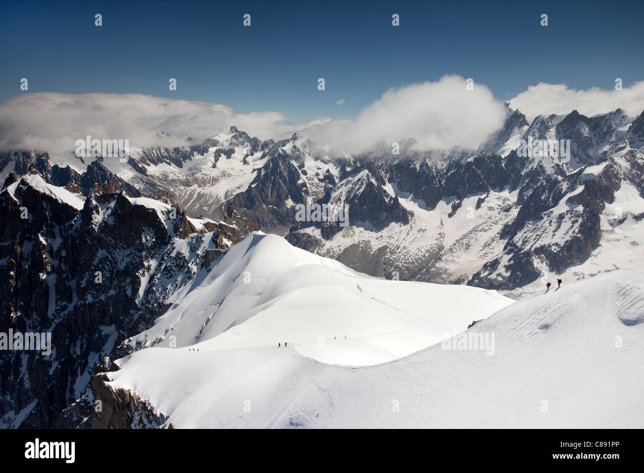 Chamonix: Aguille du Midi: Mont Blanc Massif Stock Photo - Alamy