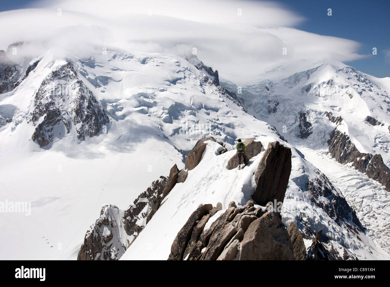 Chamonix: Aguille du Midi: Mont Blanc View Stock Photo - Alamy